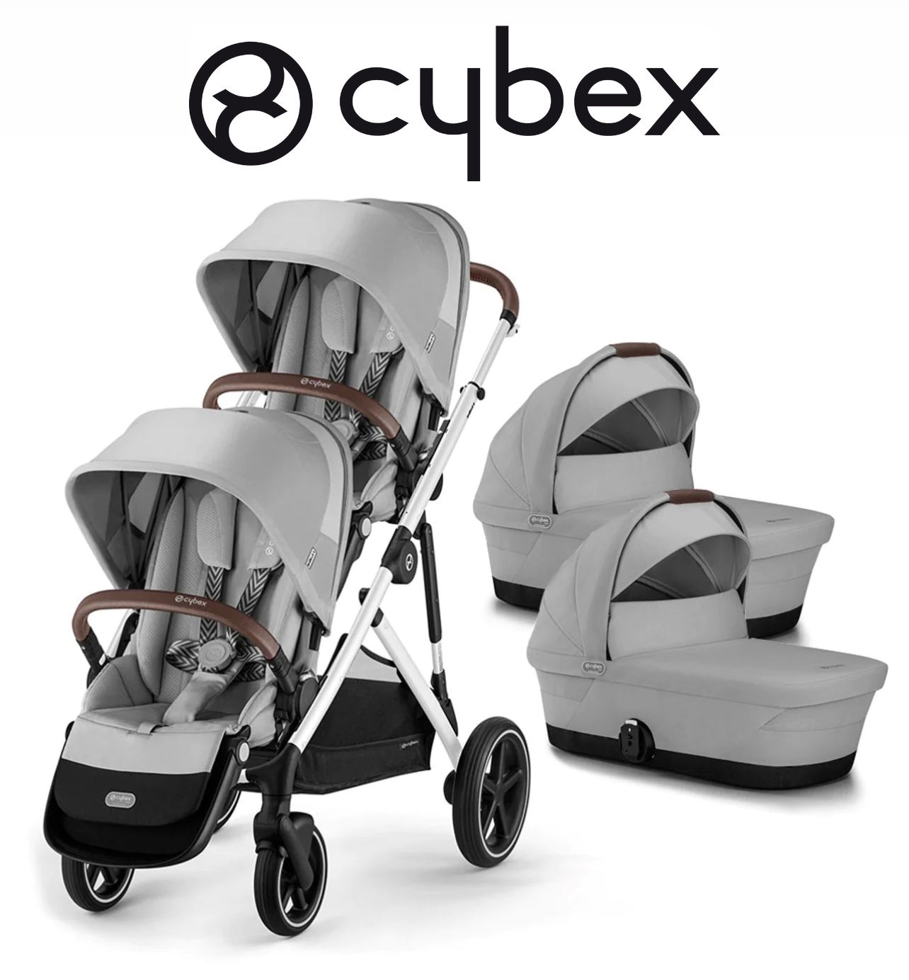 BSBEBE | עגלת תינוק לאחים / תאומים סופר מודולרית Gazelle S2 החדשה CYBEX ...